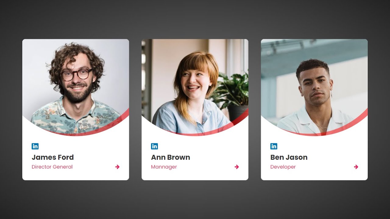 Creative Our Team Section Using Html And Css
